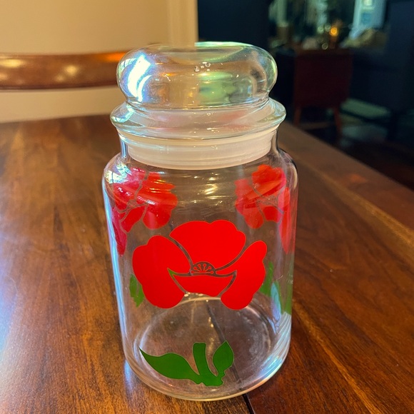 Anchor Hocking | Kitchen | Vintage Anchor Hocking Foxy Flowerred Poppy ...